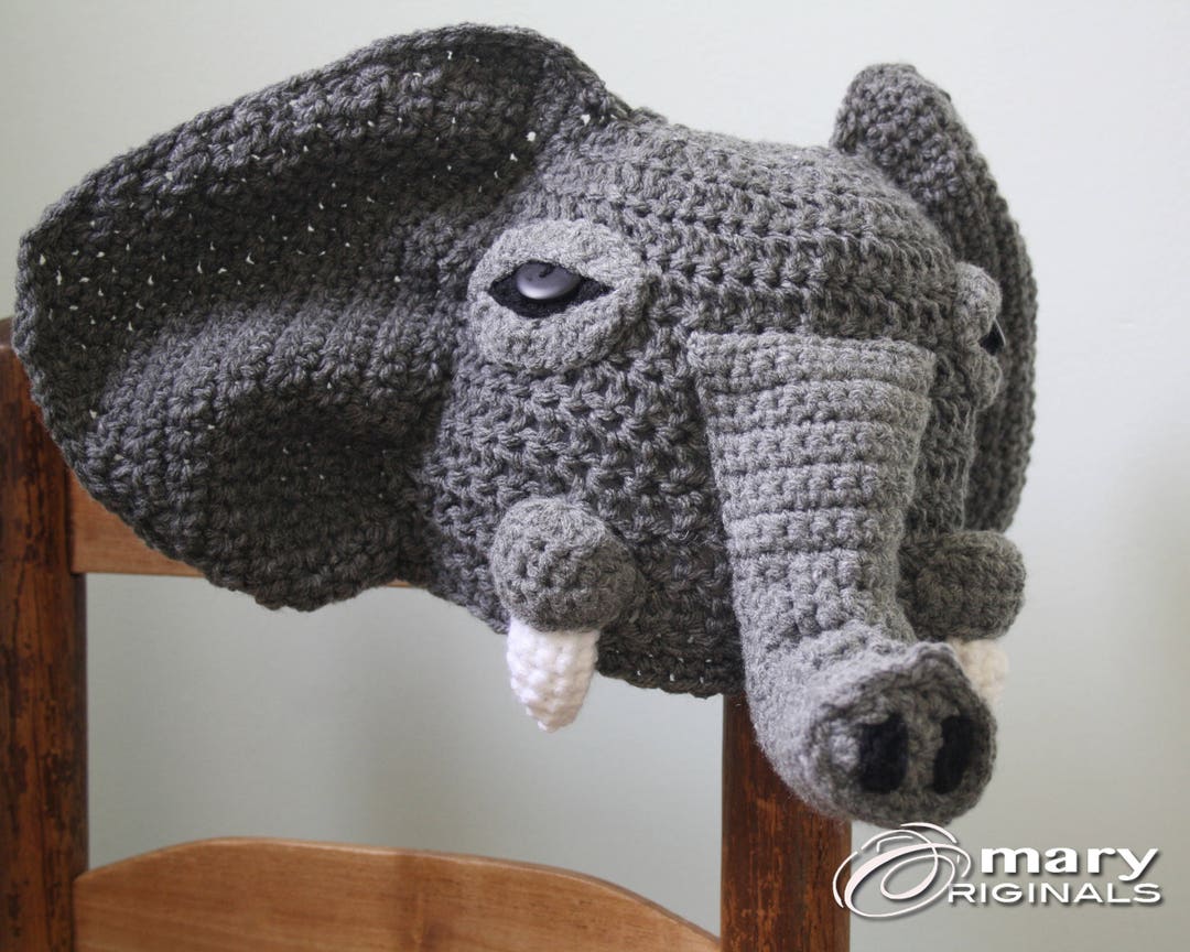 Elephant Hat, Crochet Beanie, Animal Hat, Holiday, Halloween Costume ...