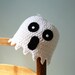 Happy Haunting Hat, Ghost Hat, Halloween Costume, Crochet Beanie ...