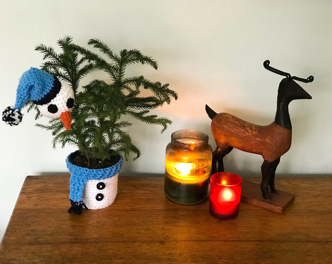 Snowman plant pot planter Christmas gift holidays | Etsy