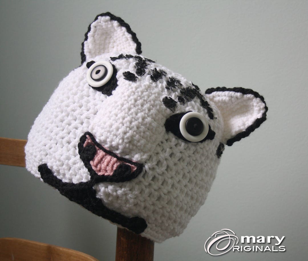 Snow Leopard Hat, Cat, Winter Hat, Big Cat, Crochet Beanie, Halloween ...