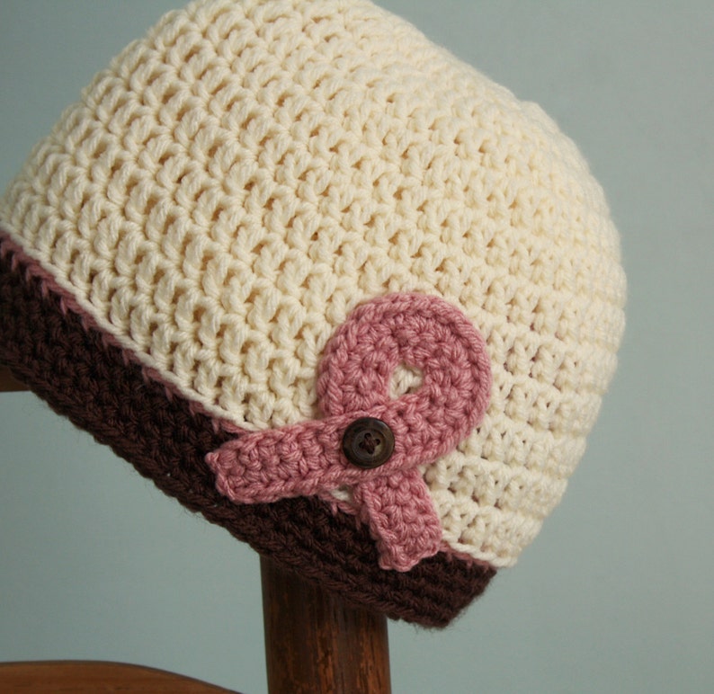 Breast Cancer Awareness Beanie Chemo Cap Crochet Beanie - Etsy