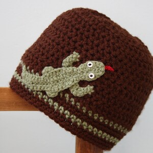 Lizard Hat,salamander, Gecko, Crochet Beanie, Boys, Girls, Men, Women ...