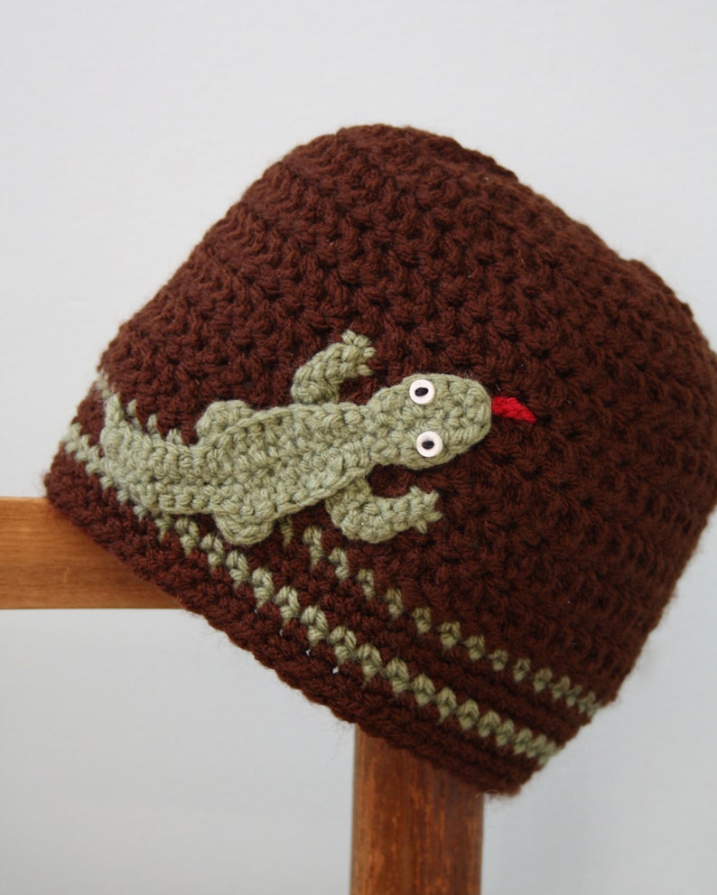 Lizard Hat,salamander, Gecko, Crochet Beanie, Boys, Girls, Men, Women ...