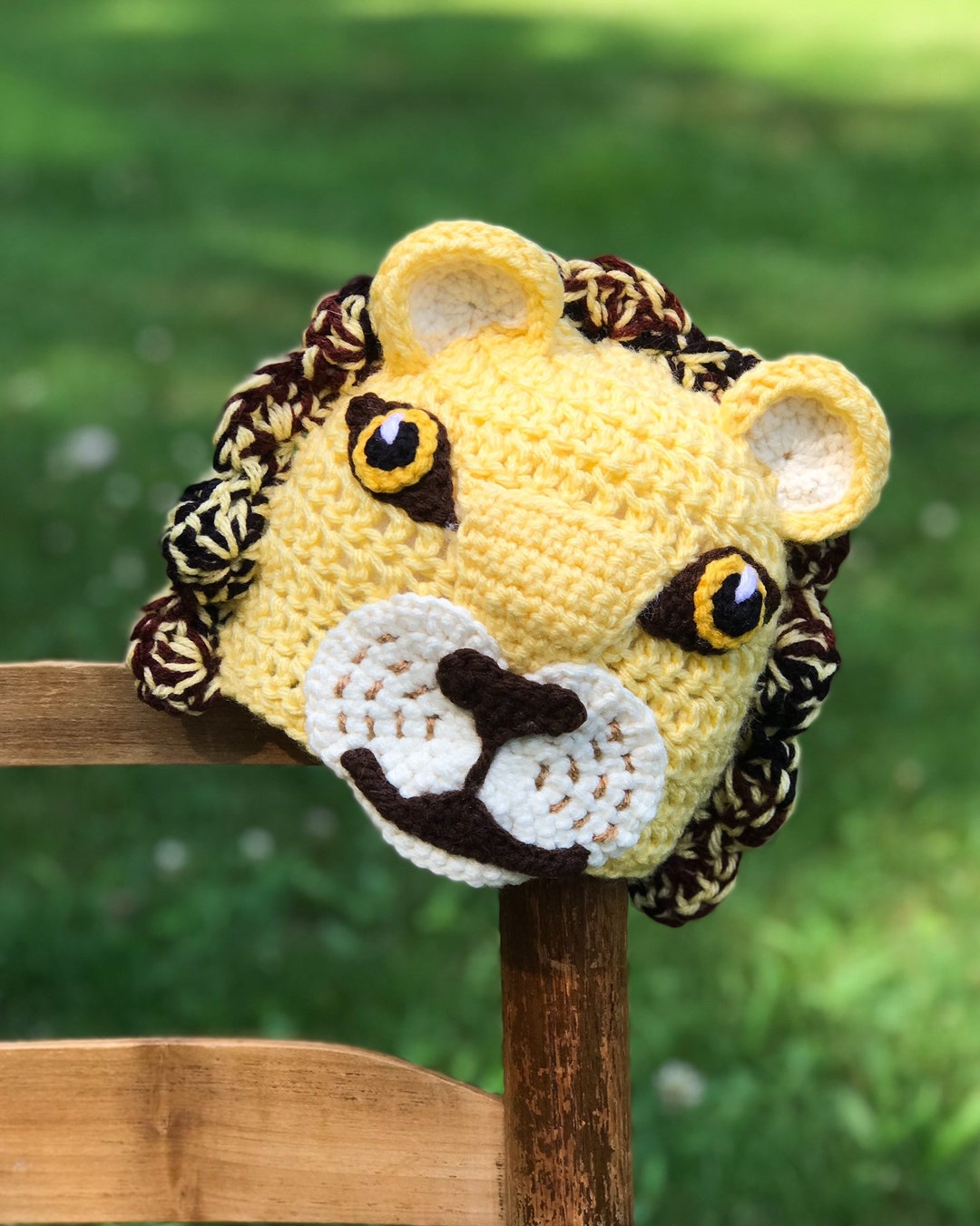 Lion Hat, Beanie, Big Cat, Crochet, Accessories, Clothing, Men, Women ...