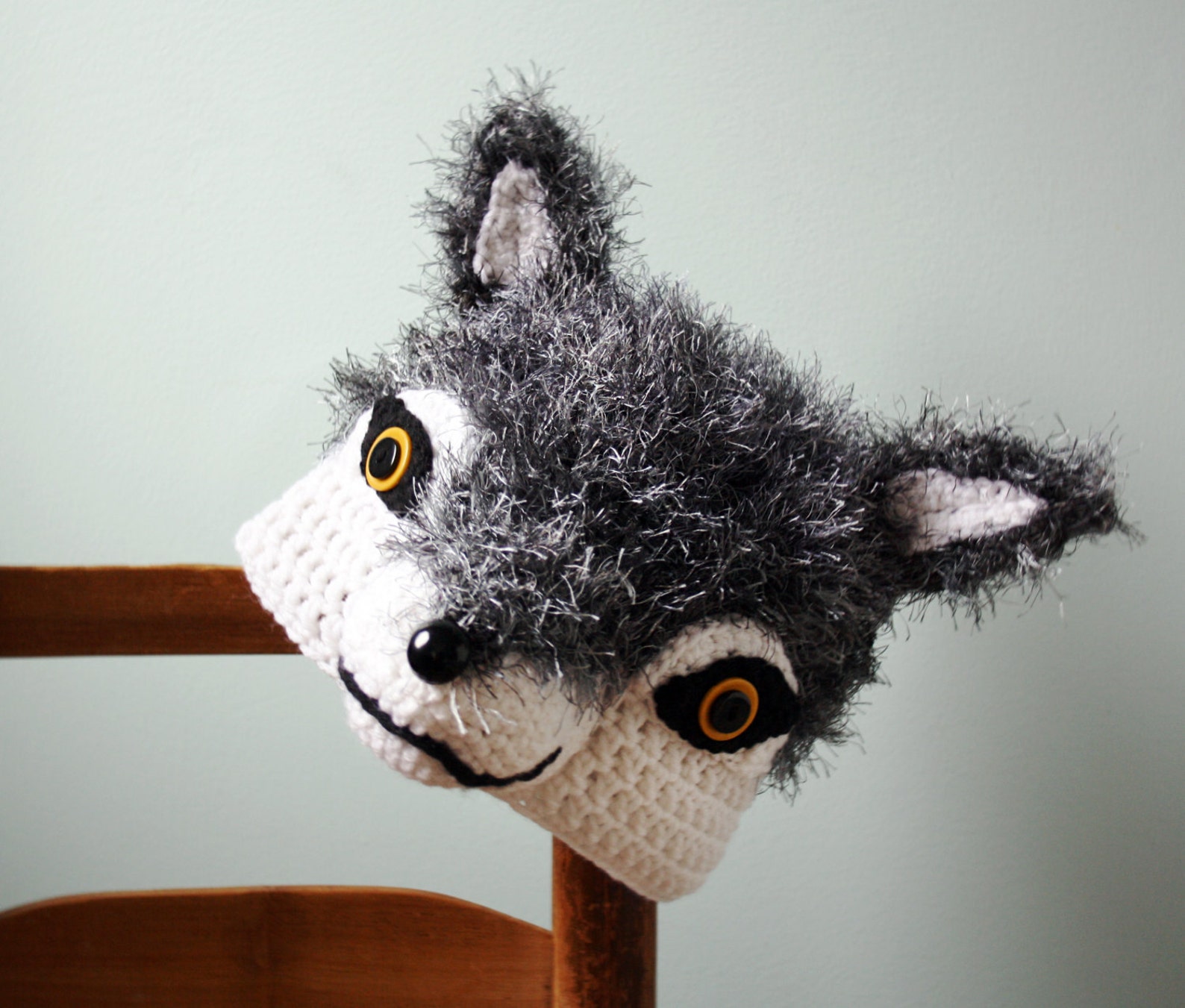 Amazing Wolf Hat, Animal Beanie, Gray Wold, Winter, Children's Clothing ...
