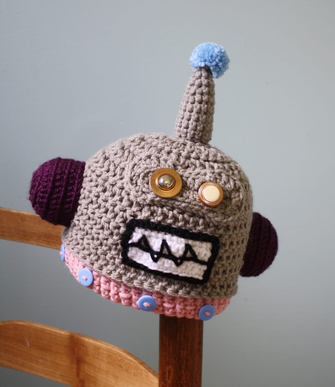 Robot Hat, Crochet Beanie, Halloween Costume, Children's Clothing ...
