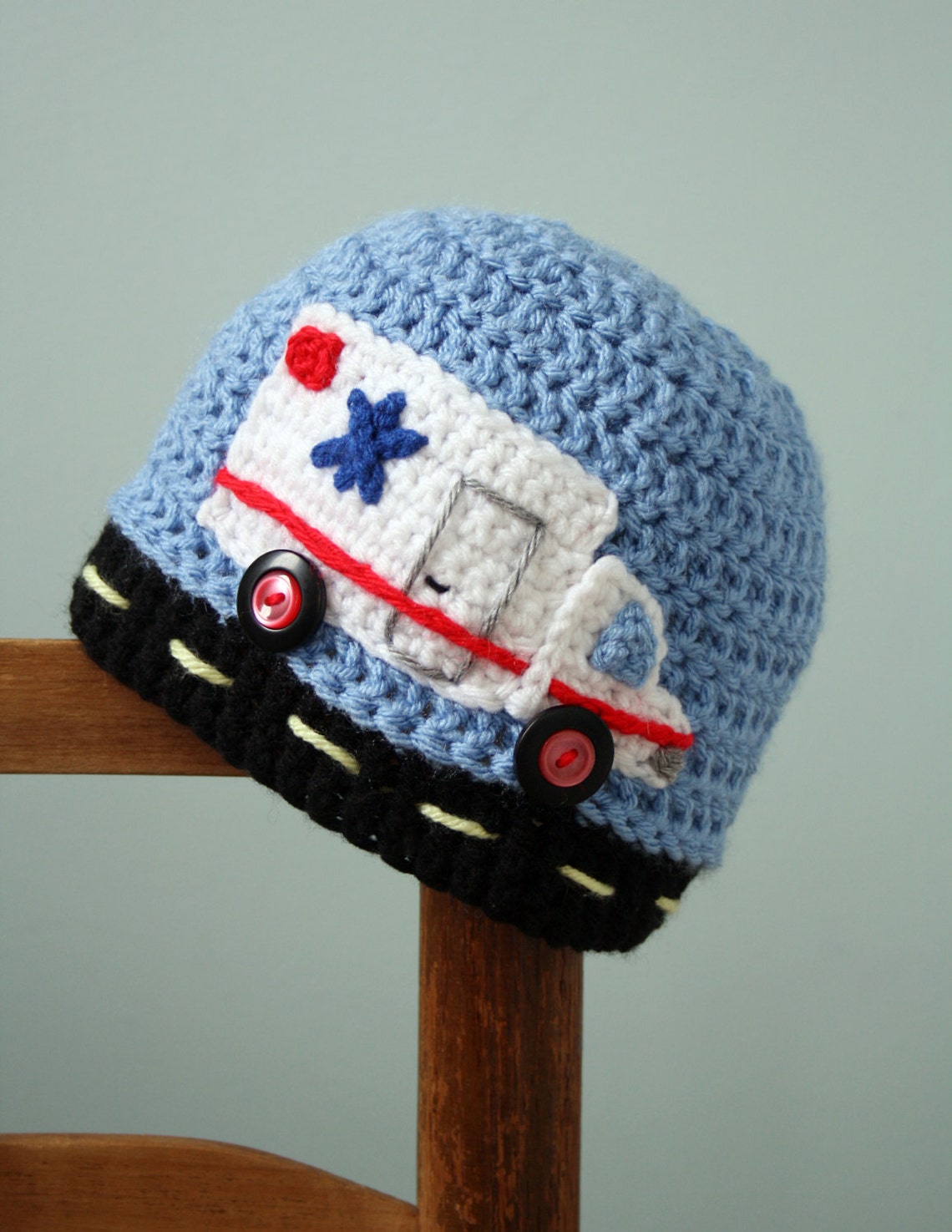 Ambulance Hat Rescue Truck Hat Paramedic Hat Crochet - Etsy