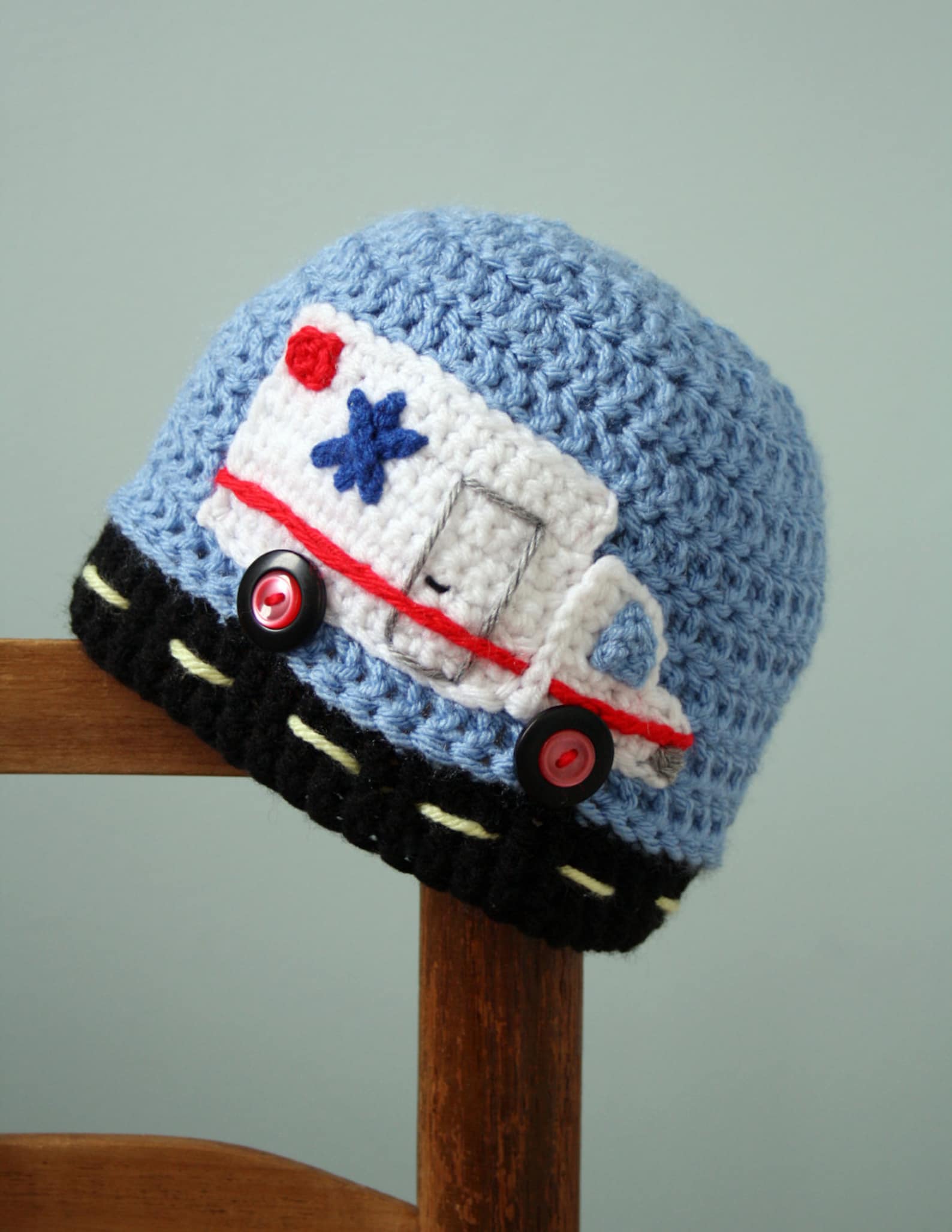 Ambulance Hat Rescue Truck Hat Paramedic Hat Crochet - Etsy