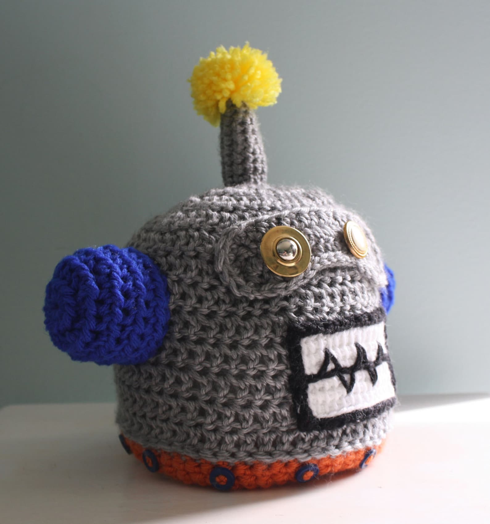 Robot Hat, Crochet Beanie, Halloween Costume, Children's Clothing ...
