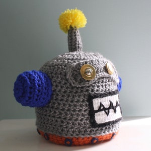 Robot Hat, Crochet Beanie, Halloween Costume, Children's Clothing ...