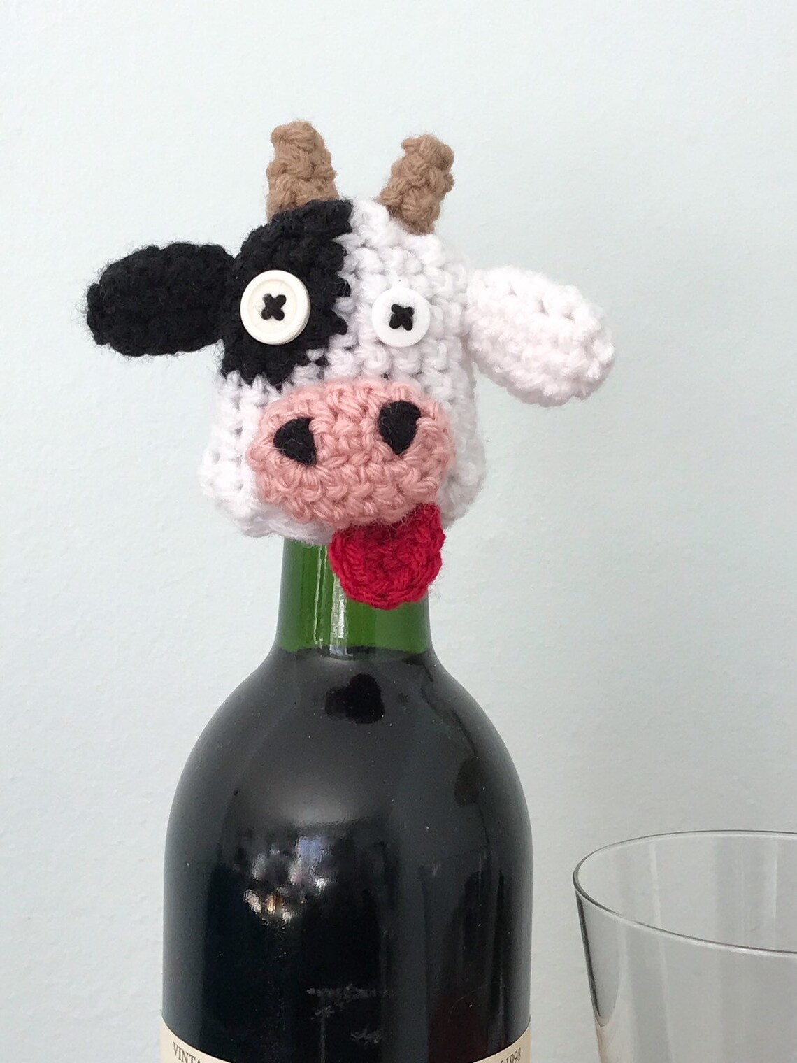 Drunken Cow Cow Bottle Topper Wine Hat Bar Man Cave Adult | Etsy