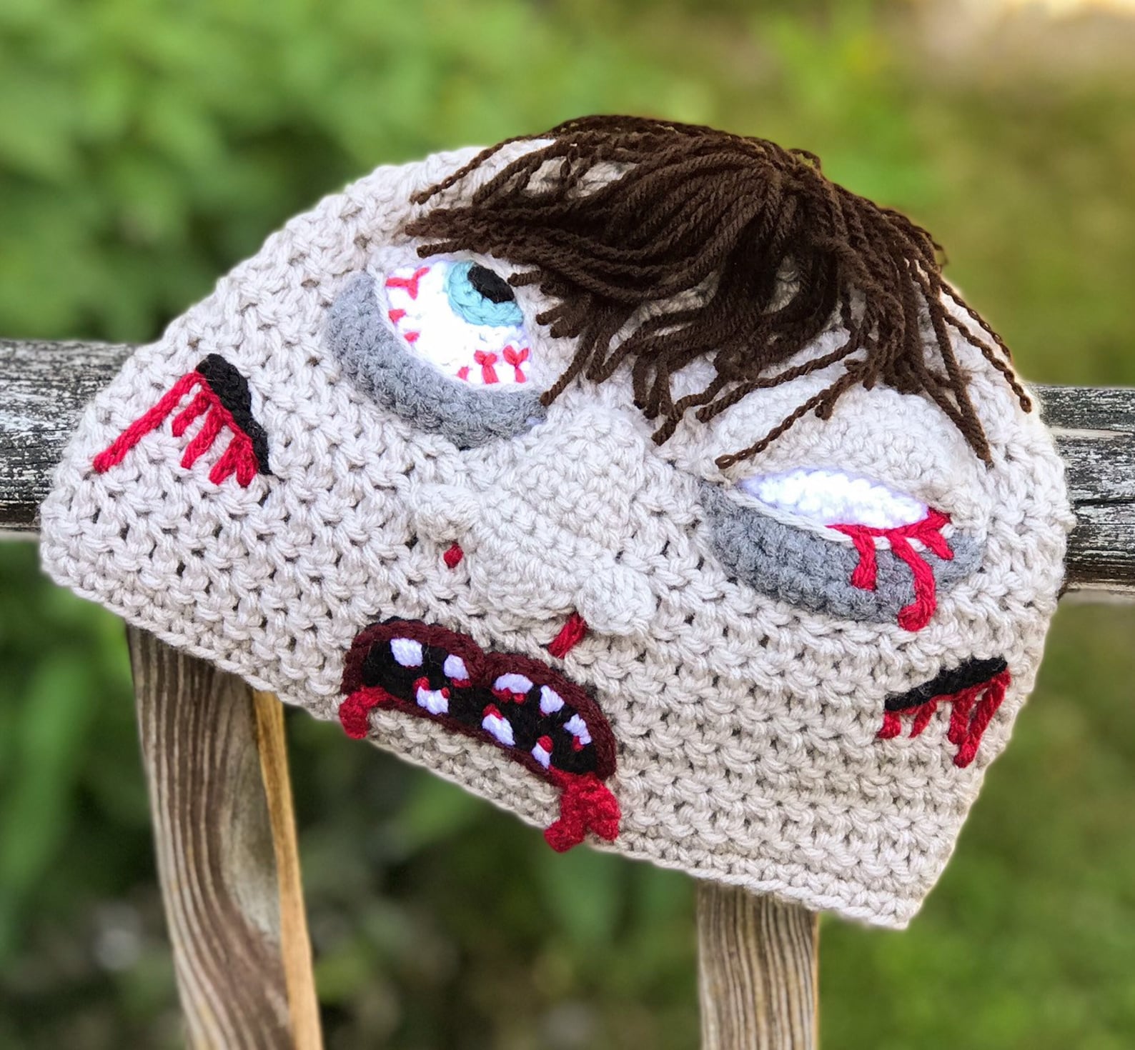 Zombie Hat Crochet Beanie Halloween Costume Boys Girls - Etsy