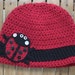 Ladybug Hat, Bug Hat, Crochet Beanie, Red Winter Hat, Girls, Women ...