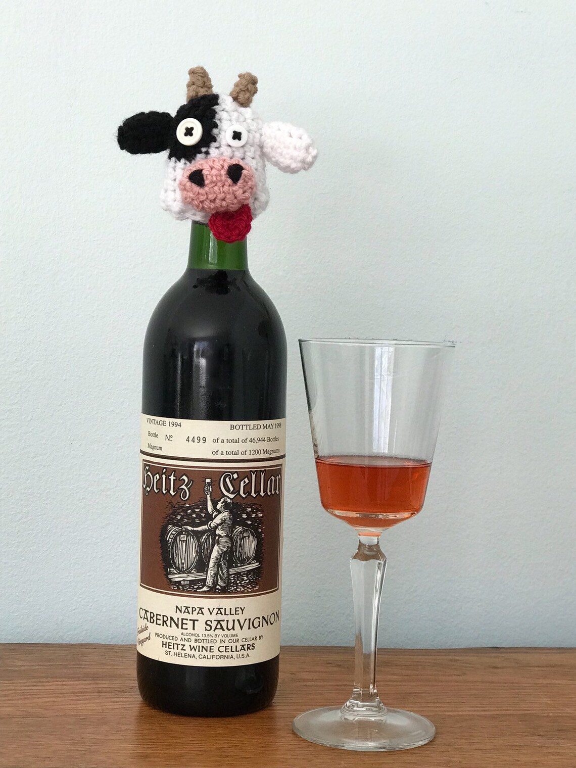 Drunken Cow, Cow Bottle Topper, Wine Hat, Bar, Man Cave, Adult Gift ...