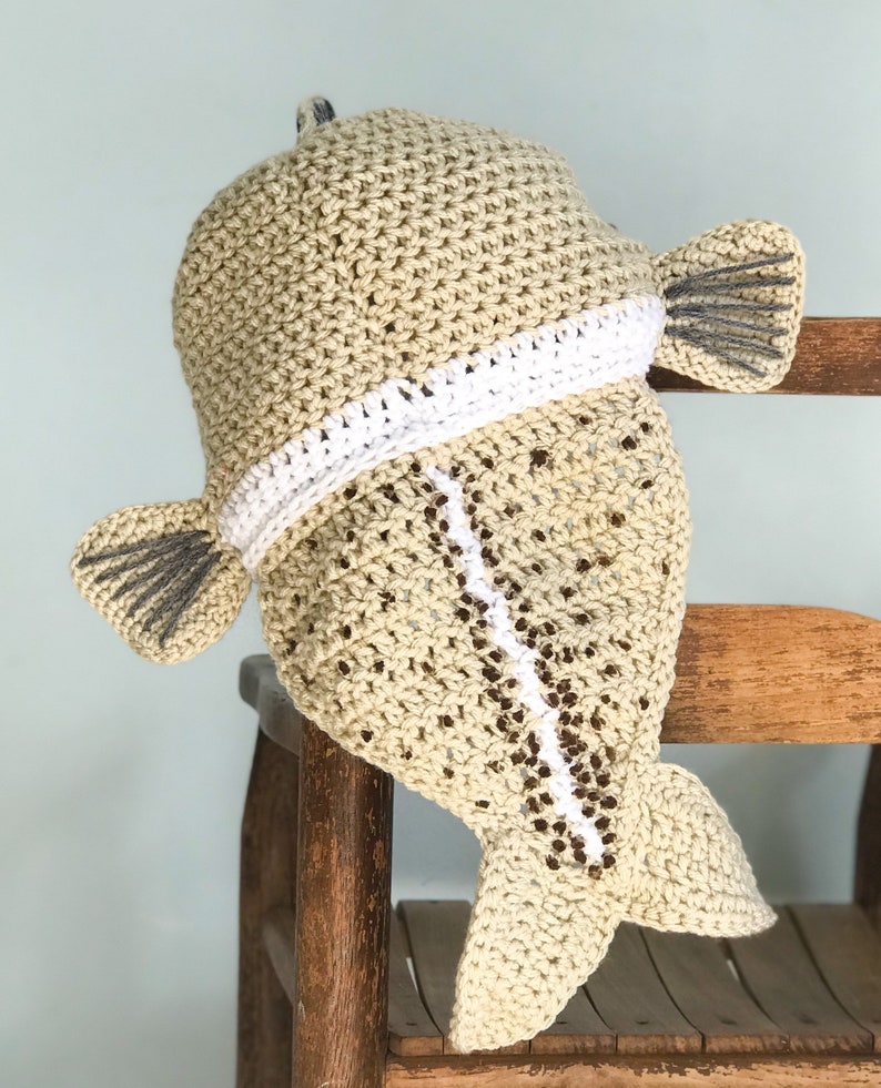 Cod Hat, Atlantic Cod, Crochet, Beanie, Fish, Men, Women, Boys, Girls ...