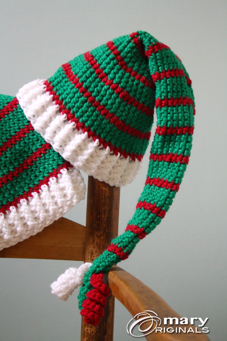 Christmas Stocking Hat Santa's Elf Hat Holiday Cap | Etsy