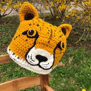 Cheetah Hat, Cat, Big Cat, Crochet, Beanie, Halloween, Costume ...