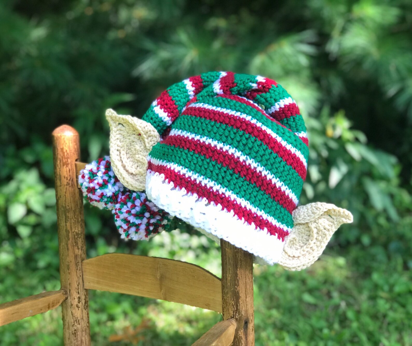 Elf Hat Christmas Stocking Hat Holiday Cap Crochet Hat - Etsy