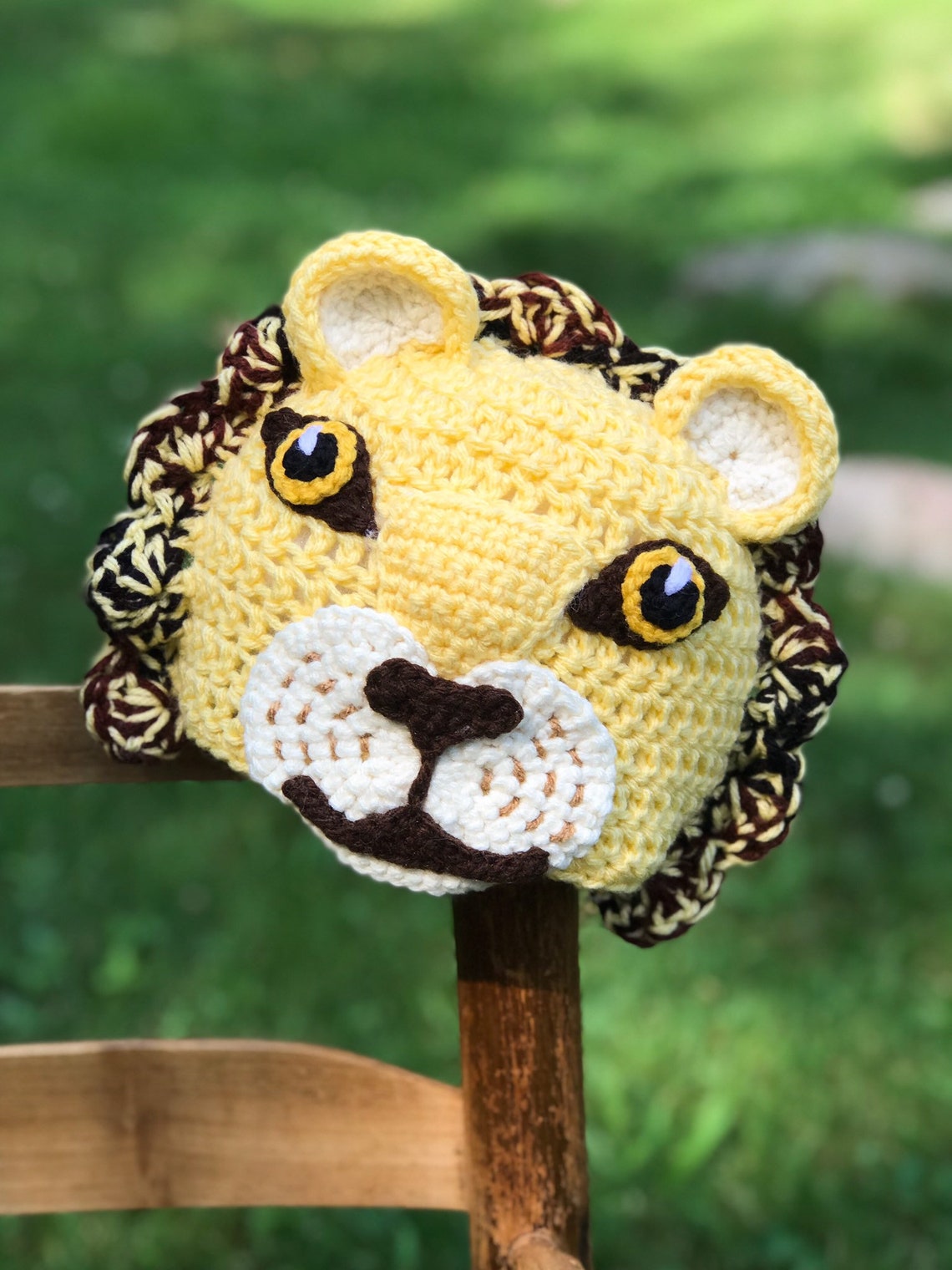 Lion Hat Beanie Big Cat Crochet Accessories Clothing - Etsy