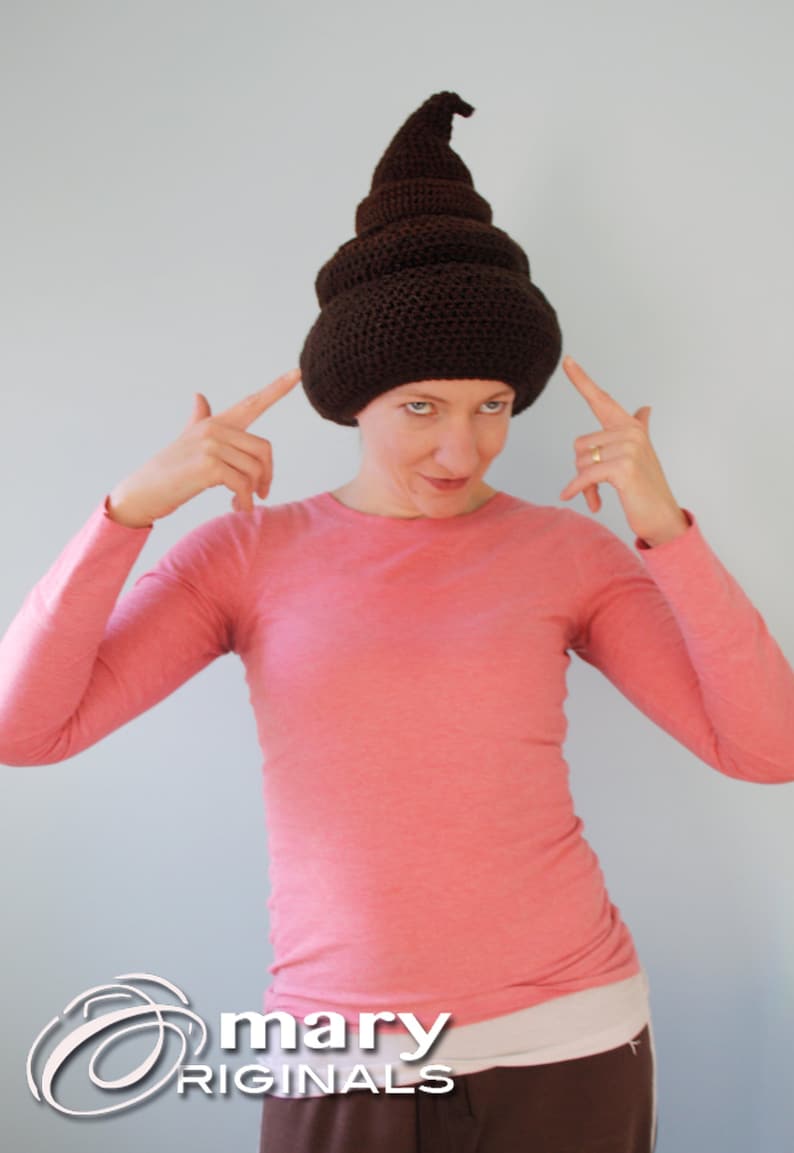 Poop Hat, Crap Head Hat, Toilet Hat, Gag Gift, Funny Hat, Crochet ...