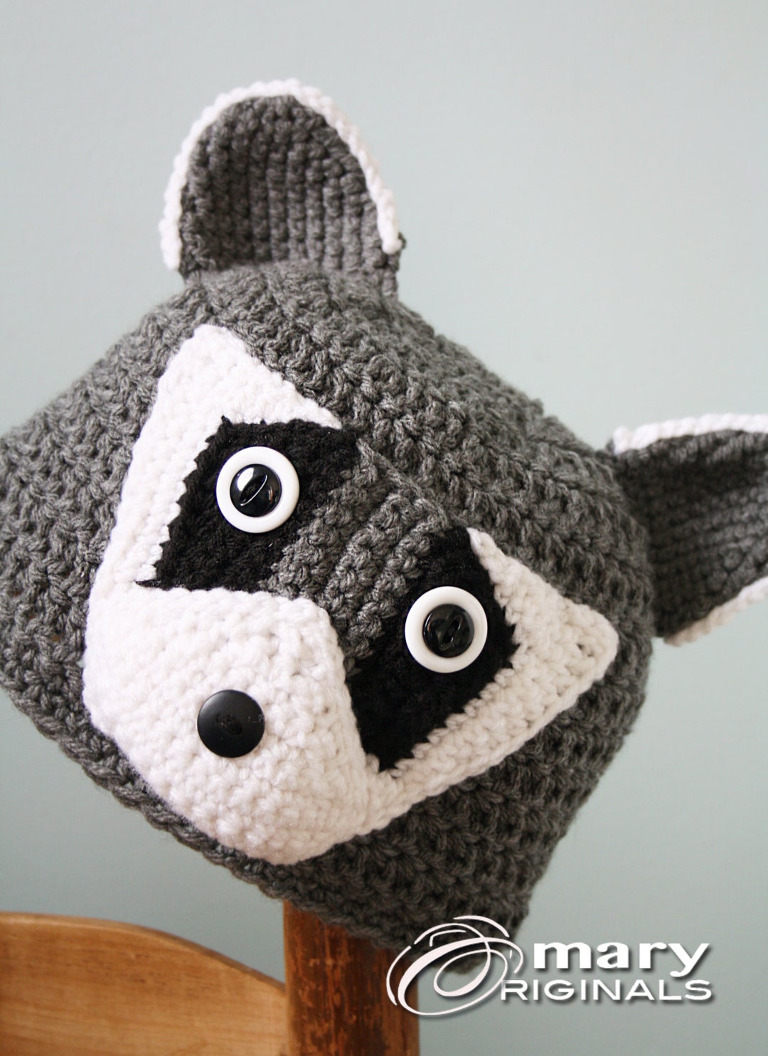 Raccoon Hat, Animal Hat, Crochet Beanie, Winter Hat, Halloween Costume ...