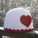 Red Heart Hat, Red and White Hat, Crochet Beanie, Baby Hat, Girls ...