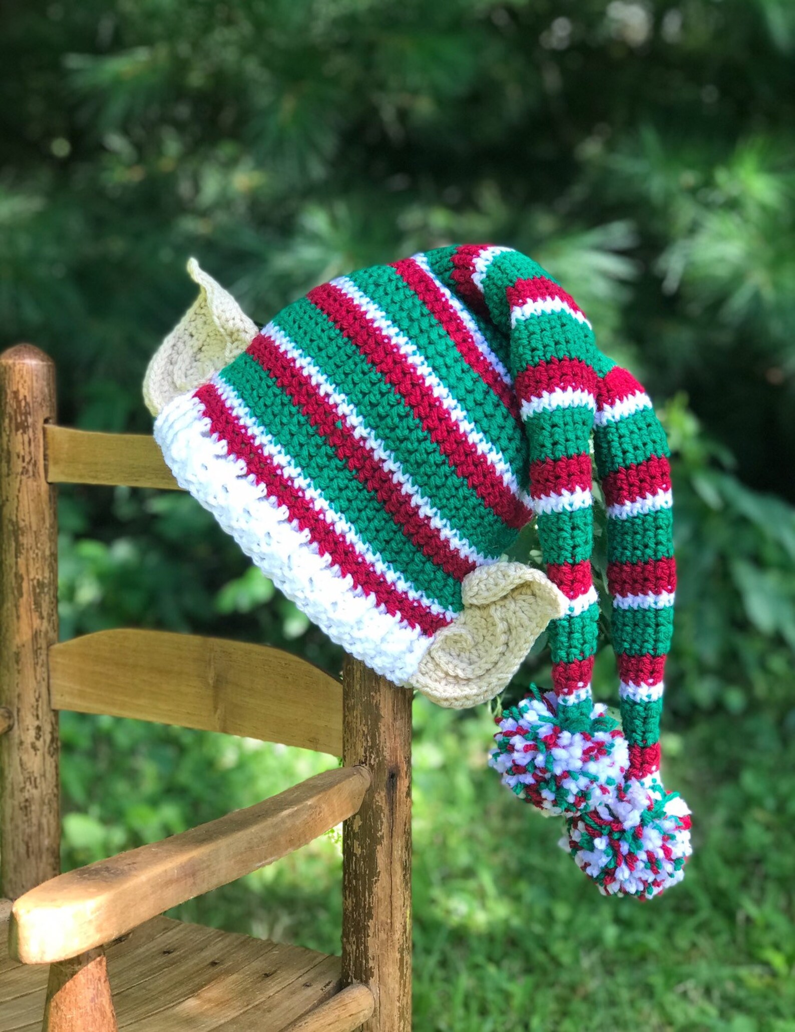 Elf Hat Christmas Stocking Hat Holiday Cap Crochet Hat - Etsy