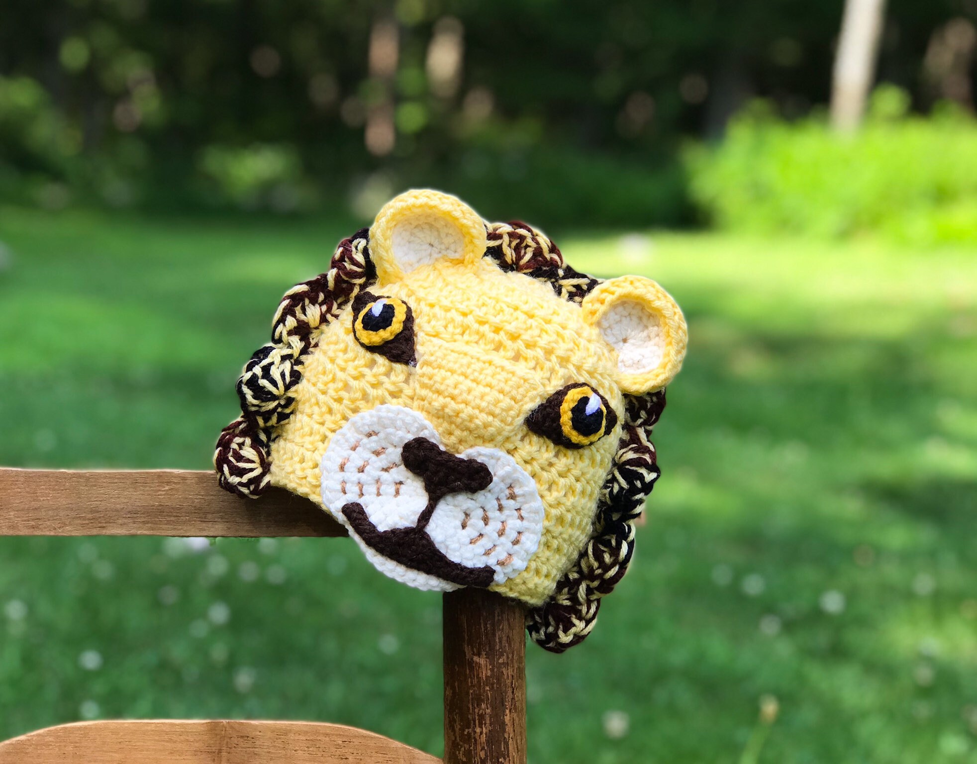 Lion Hat Beanie Big Cat Crochet Accessories Clothing | Etsy