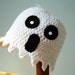 Happy Haunting Hat, Ghost Hat, Halloween Costume, Crochet Beanie ...