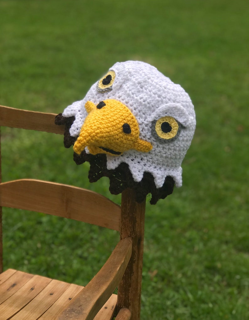 Bald Eagle Hat, Crochet, Beanie, Animal Hat, Halloween, Costume ...