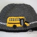 School Bus Hat, Bus Hat, Crochet Bus, Crochet Beanie, Boys, Girls, Men ...