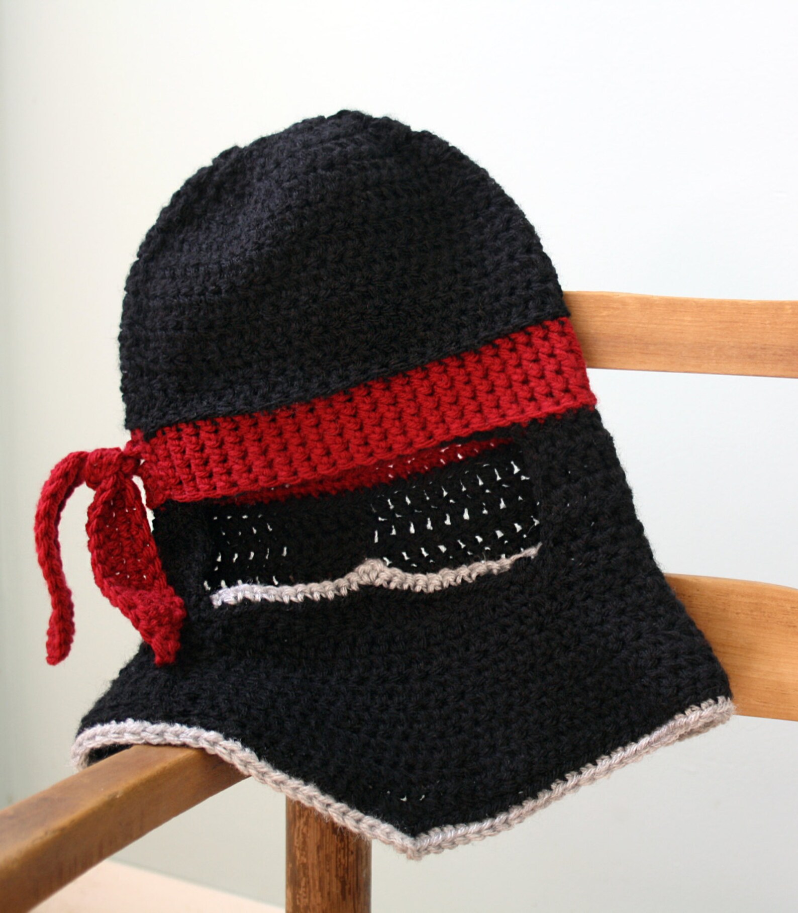 Ninja Hood, Ninja Mask, Ninja Hat, Crochet Beanie, Hat and Cowl ...