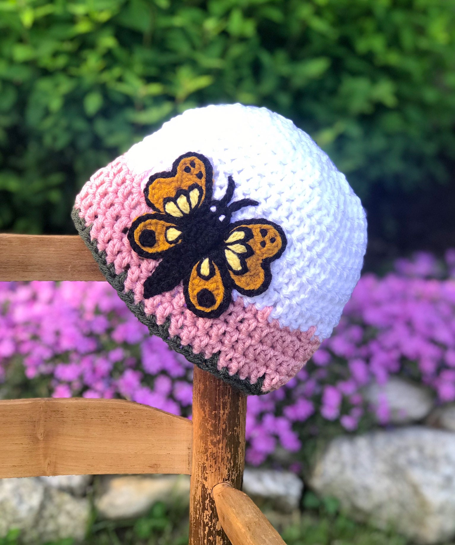 Butterfly Hat Crochet Beanie Girls Women Clothing | Etsy