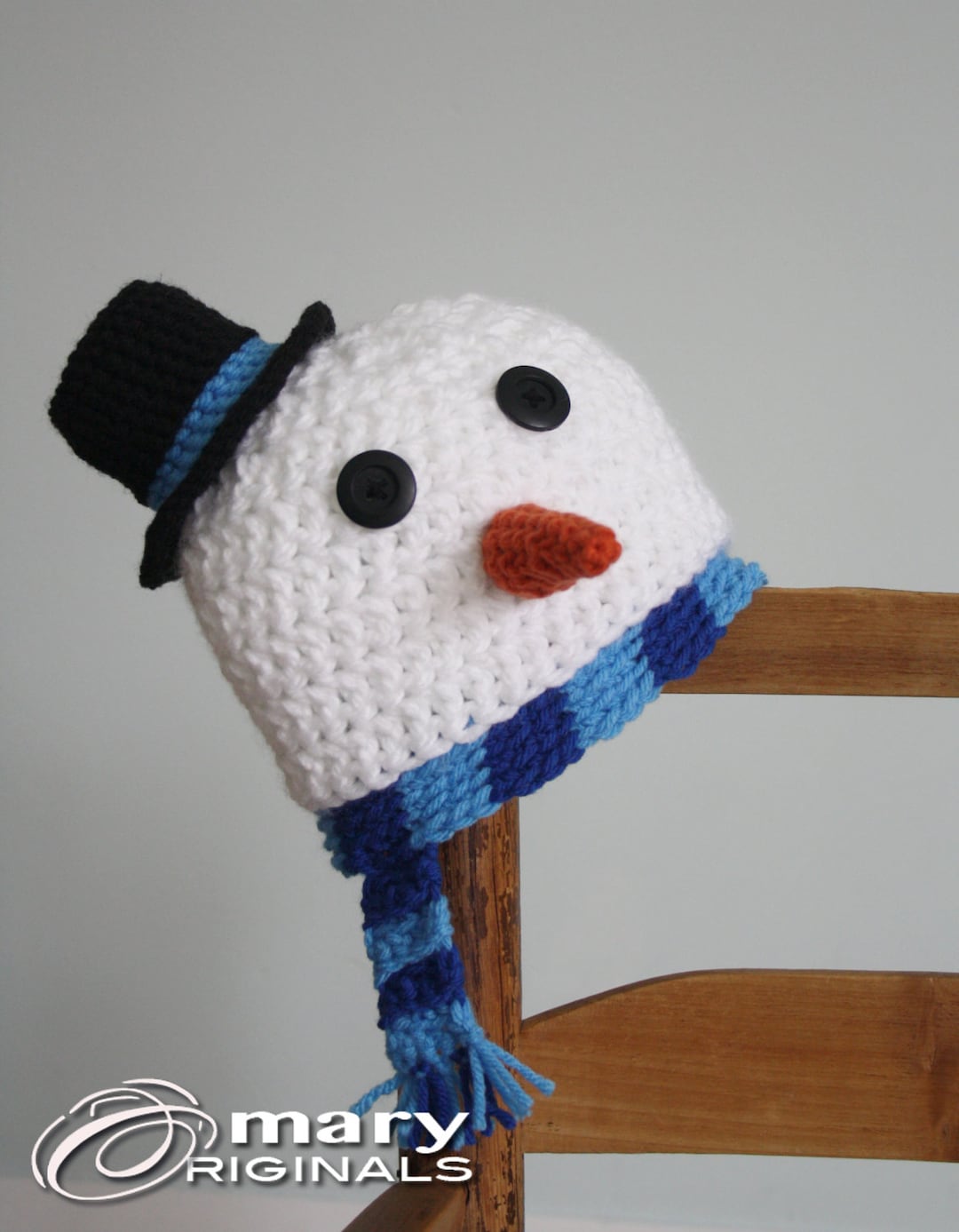 Snowman Hat, Crochet Beanie, Crochet Snowman, Holiday, Gift, Men, Women ...