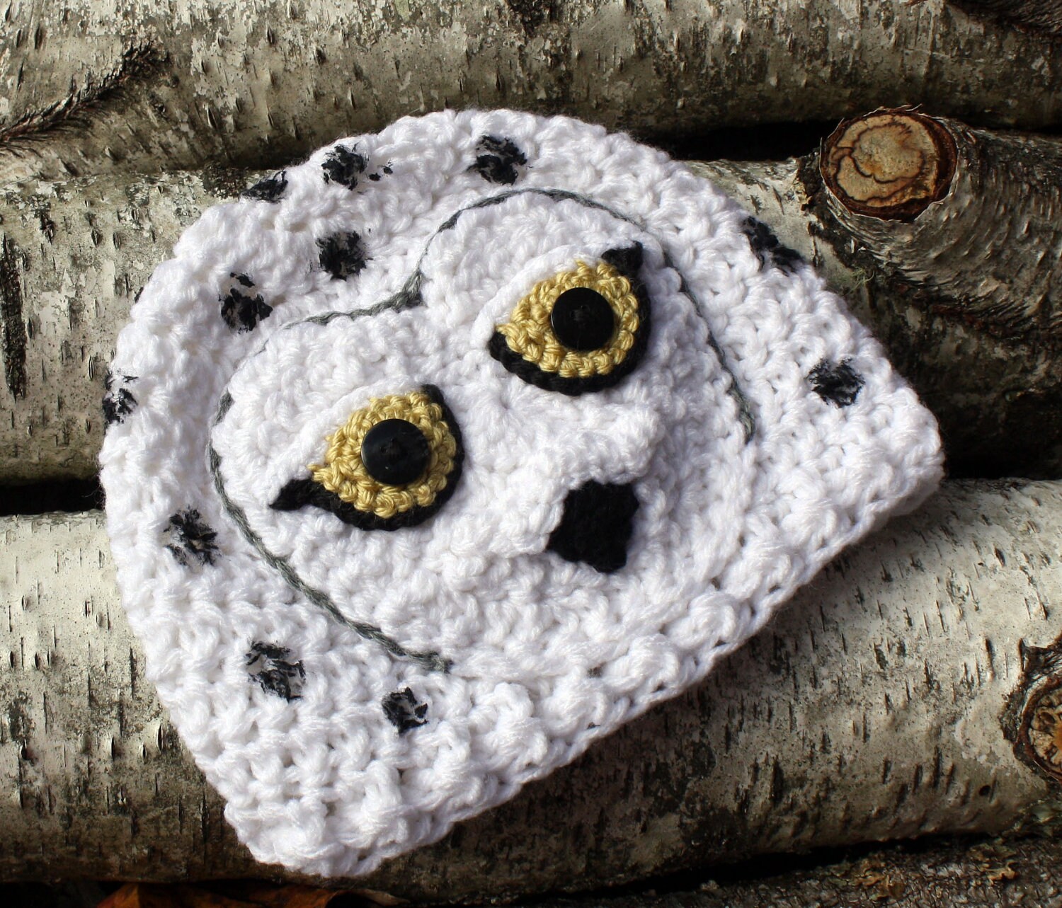 Snowy Owl Hat, Owl Hat, Crochet Beanie, Holiday Gift, Halloween Costume ...