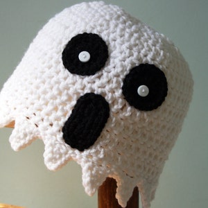 Happy Haunting Hat, Ghost Hat, Halloween Costume, Crochet Beanie ...
