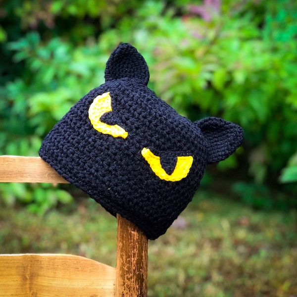 Black Cat Hat - Etsy