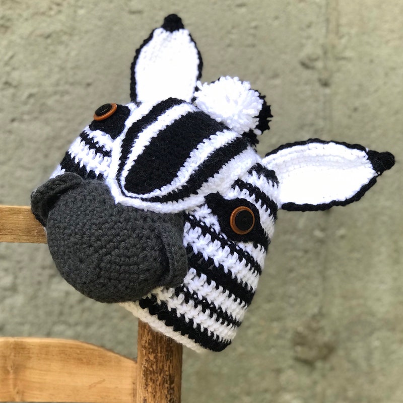 Zebra Hat - Etsy