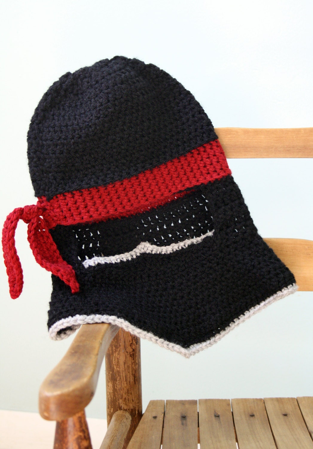 Ninja Hood Ninja Mask Ninja Hat Crochet Beanie Hat and | Etsy