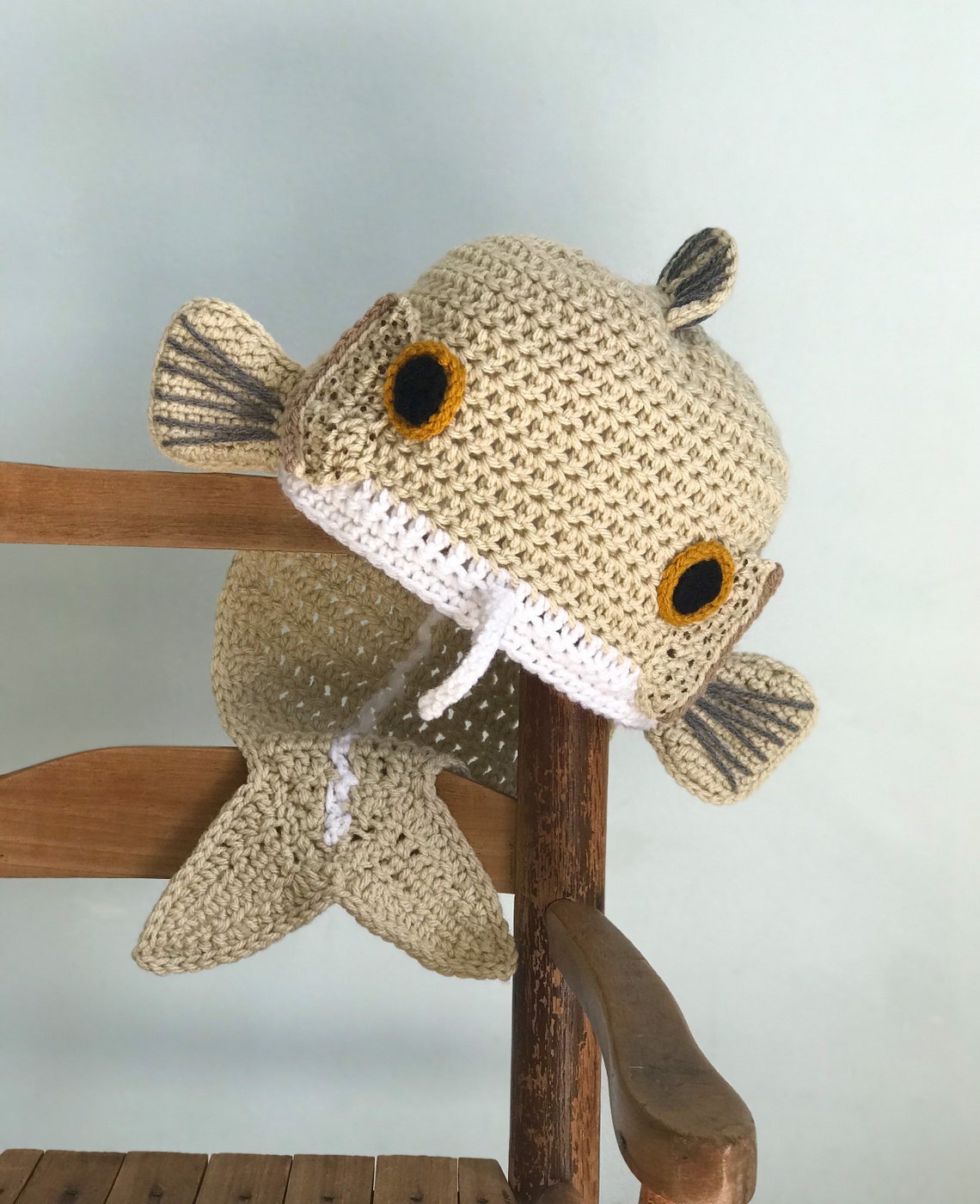 Cod Hat, Atlantic Cod, Crochet, Beanie, Fish, Men, Women, Boys, Girls ...