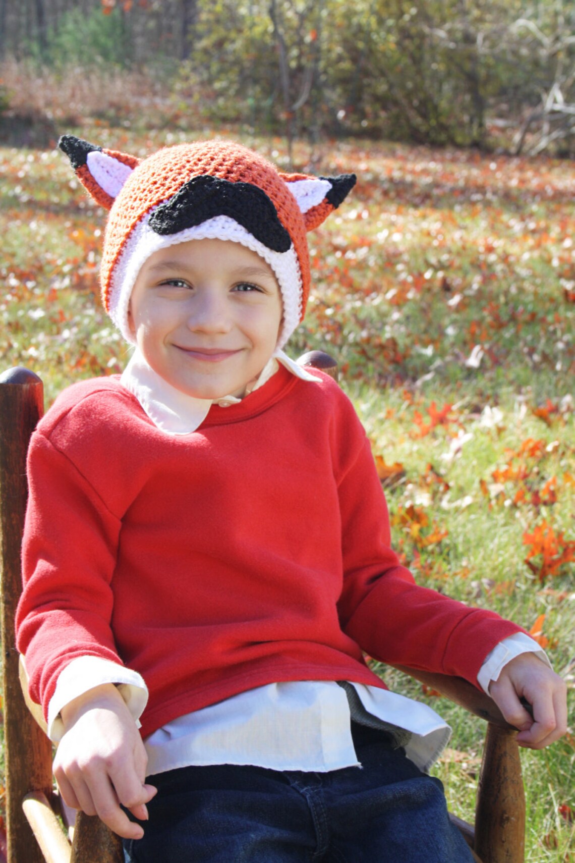 Mustache Fox Hat, Crochet Fox Beanie, Mustache Clothing, Animal Hat ...