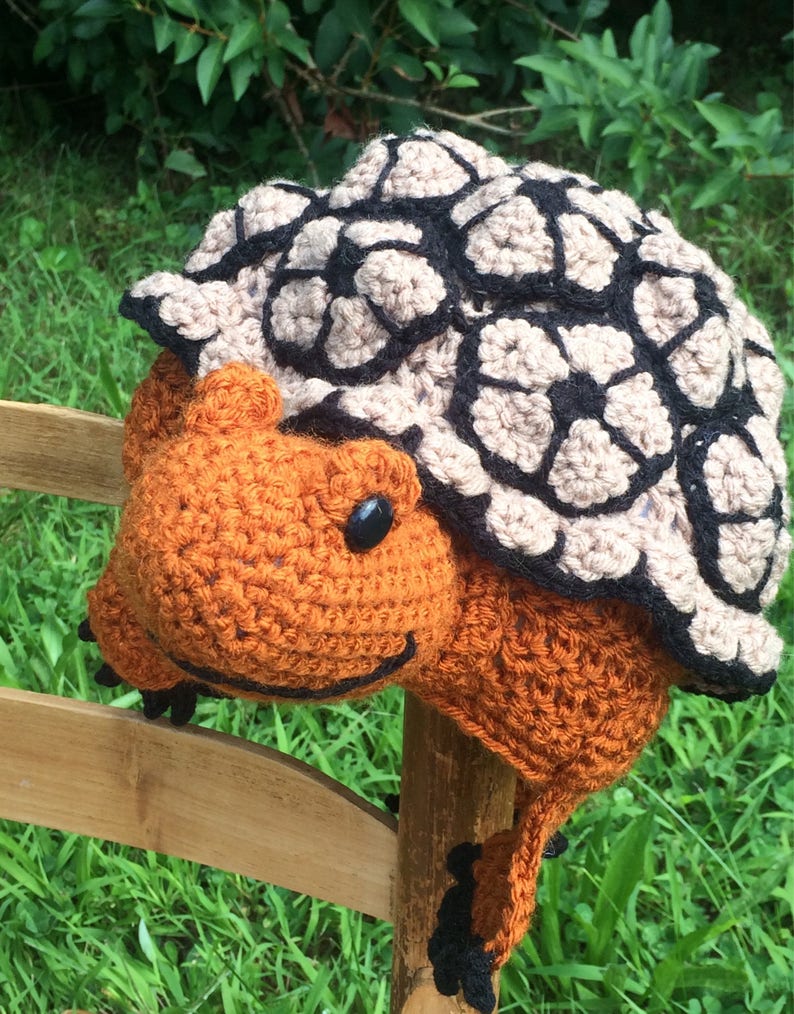 Turtle Hat Wood Turtle Crochet Beanie Gift Halloween - Etsy