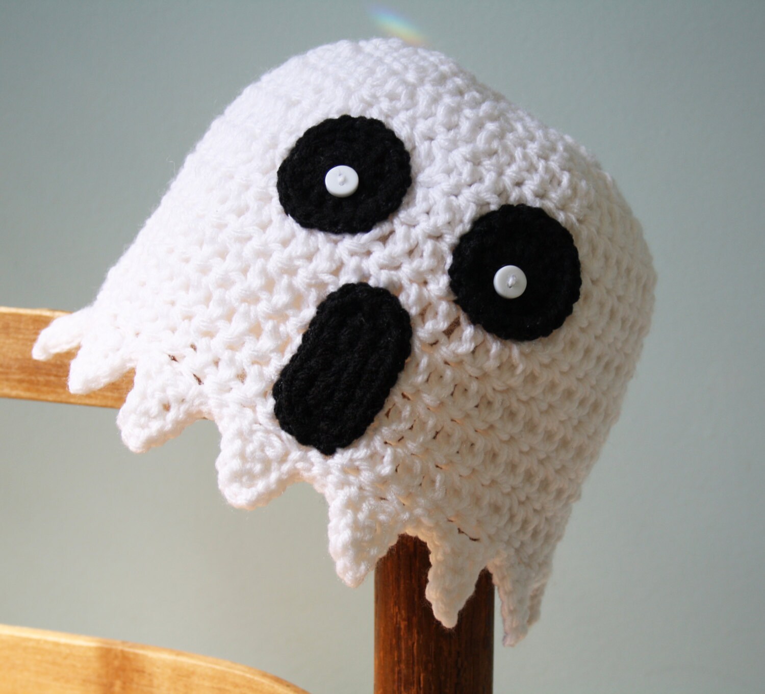 Happy Haunting Hat, Ghost Hat, Halloween Costume, Crochet Beanie ...