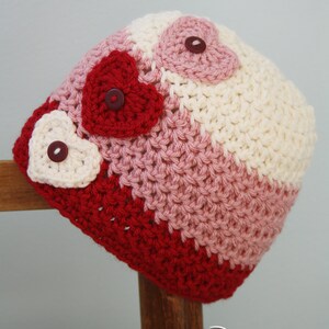 Love Heart Hat, Heart Hat, Crochet Beanie, Children's Clothing ...