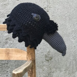 Raven Hat, Crow Hat, Beanie, Crochet, Accessories, Clothing, Men, Women ...