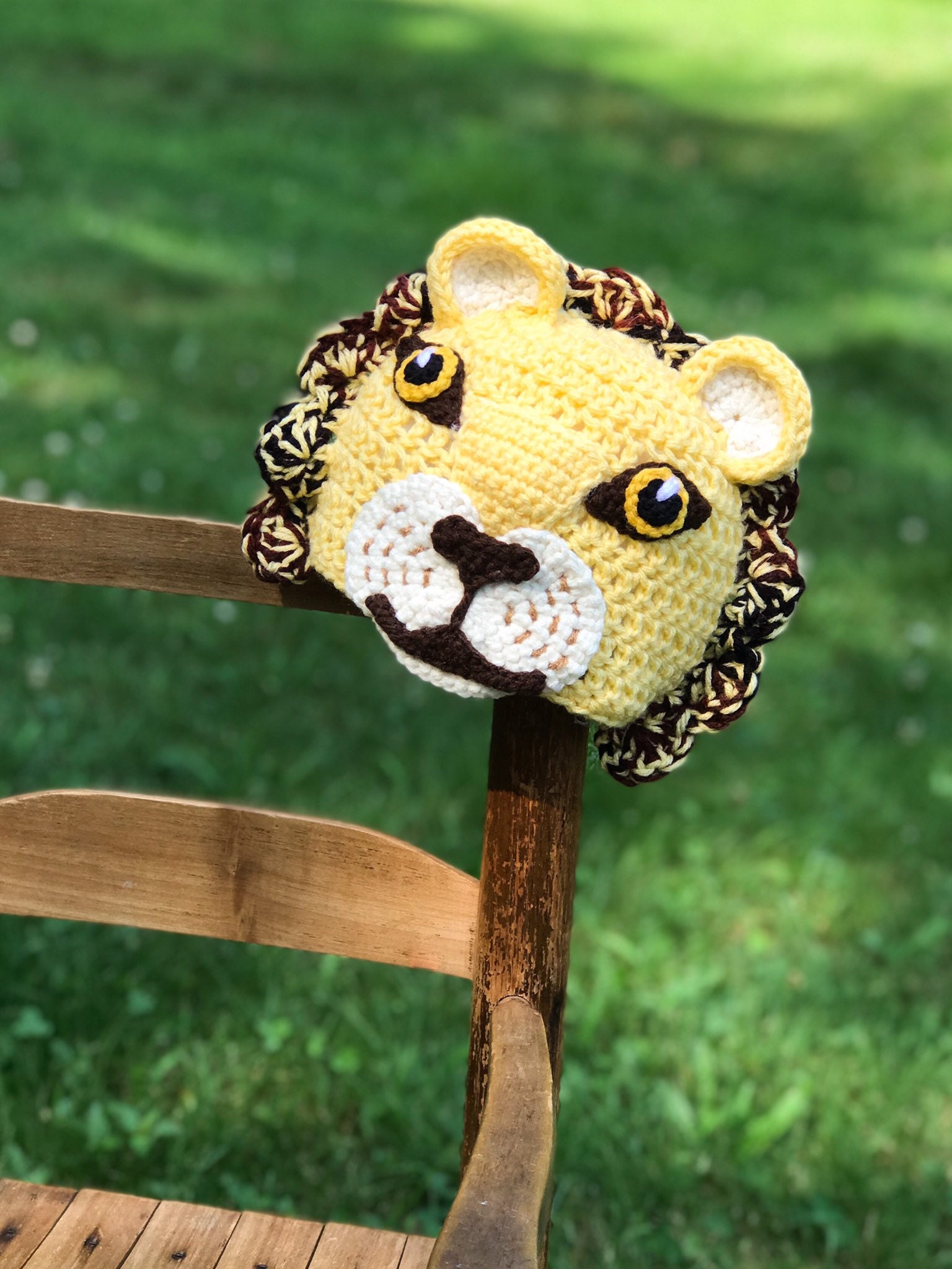 Lion Hat Beanie Big Cat Crochet Accessories Clothing | Etsy