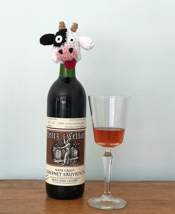 Drunken Cow Cow Bottle Topper Wine Hat Bar Man Cave Adult | Etsy