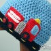 Fire Engine Hat, Fire Truck Hat, Firetruck Hat, Crochet Beanie, Crochet ...