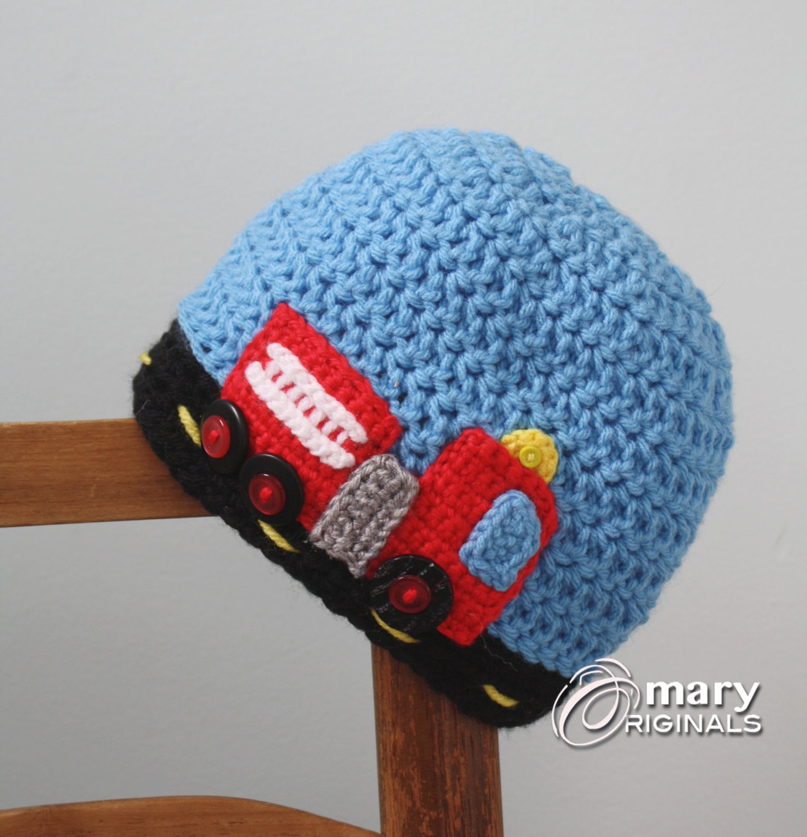 Fire Engine Hat Fire Truck Hat Firetruck Hat Crochet - Etsy