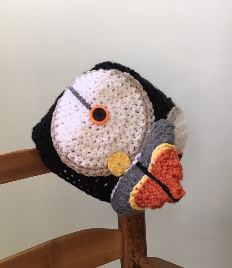 Puffin Hat Crochet Beanie Bird Halloween Costume - Etsy Australia
